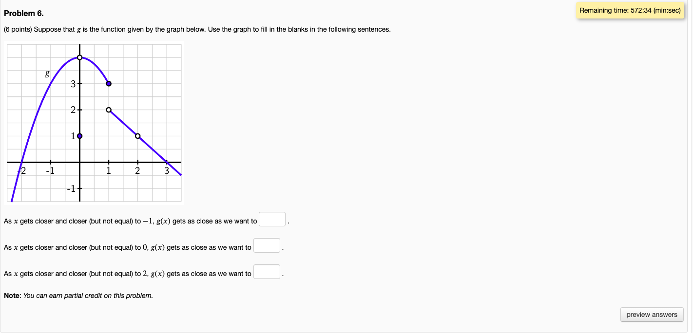Solved Problem 6. Remaining time: 572:34 (min:sec) (6 | Chegg.com