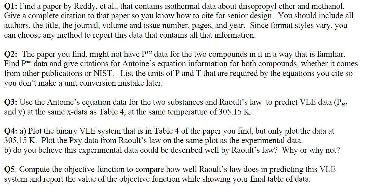 Q1: Find a paper by Reddy, et al., that contains | Chegg.com
