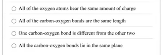 Solved All of the oxygen atoms bear the same amount of | Chegg.com
