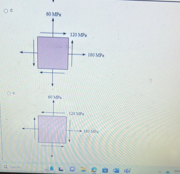 Solved Mohr's circle for an element is shown below, each | Chegg.com