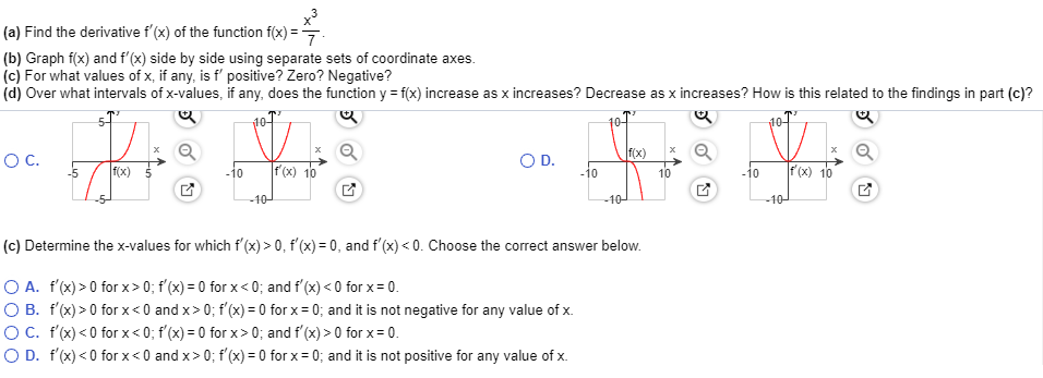 Solved (a) Find the derivative f (x) of the function f(x) | Chegg.com