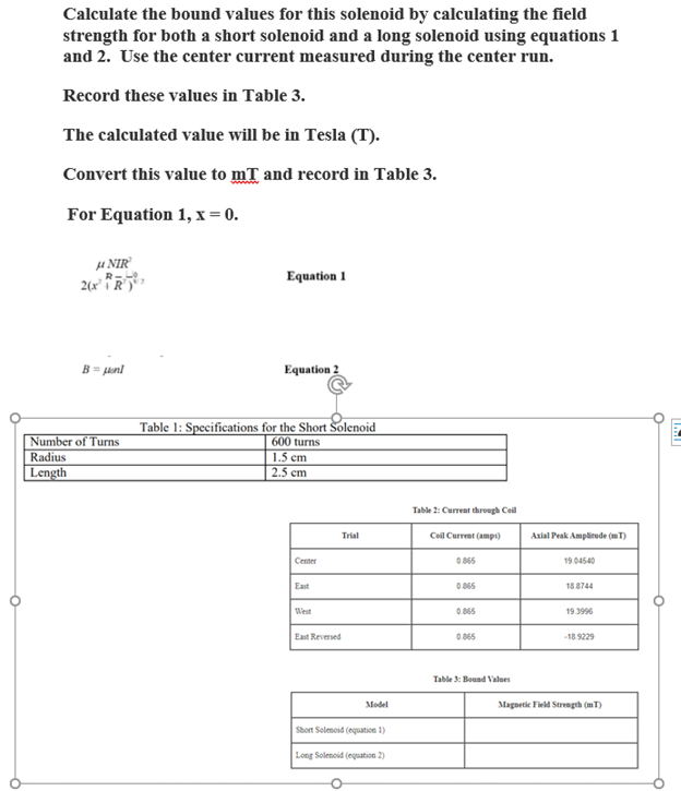 Solved Calculate the bound values for this solenoid by | Chegg.com