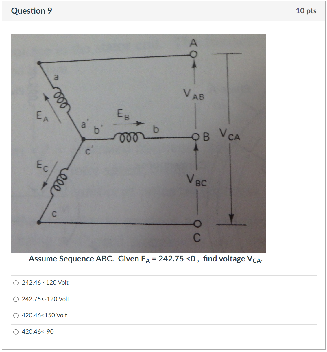 Solved Assume Sequence ABC. Given EA=242.75