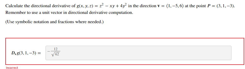Solved Calculate the directional derivative of | Chegg.com