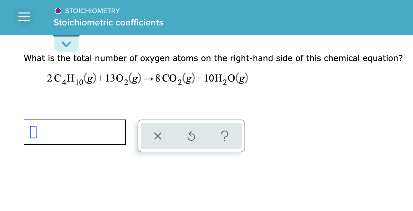 Solved What is the total number of oxygen atoms on the | Chegg.com