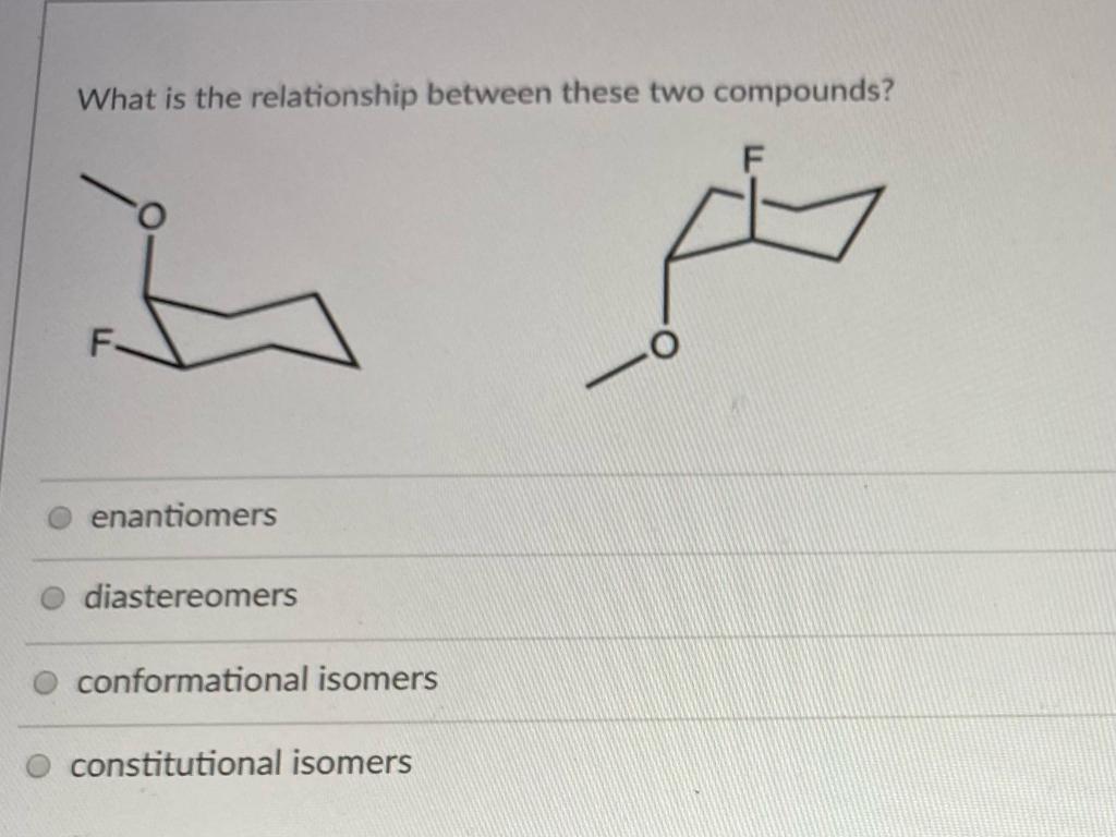 Solved What is the relationship between these two compounds? | Chegg.com