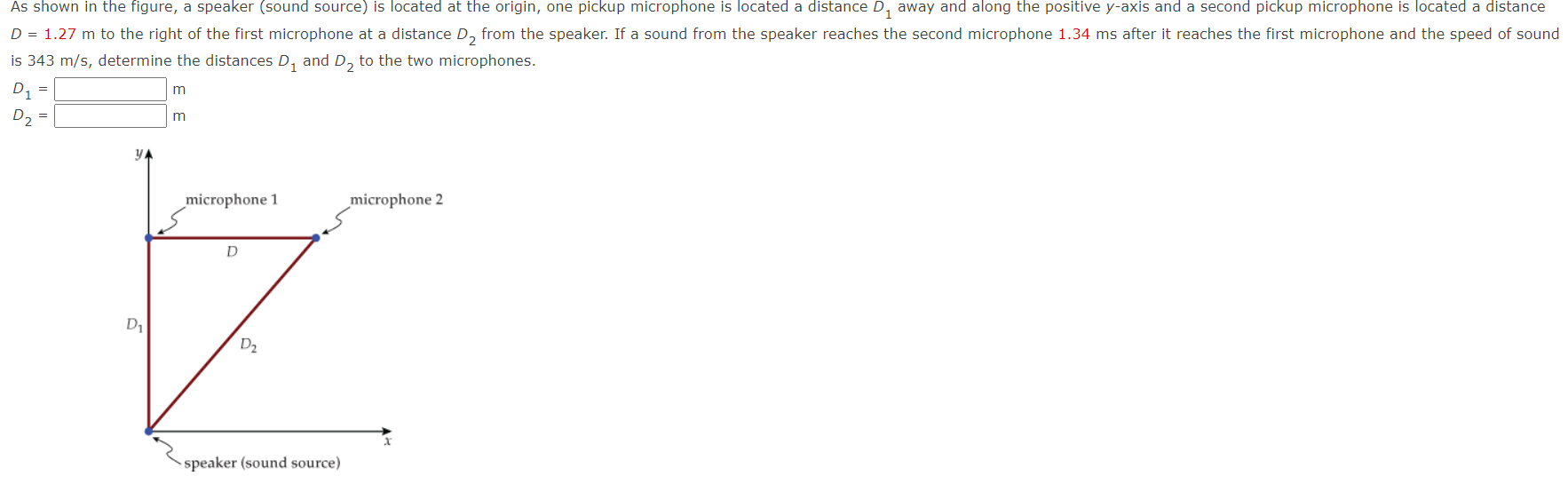 Solved As shown in the figure, a speaker (sound source) is | Chegg.com