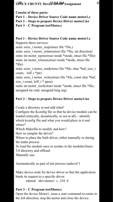 Solved LHFUX UBUNTU Devide DAfiAMAssignment Consist of three | Chegg.com