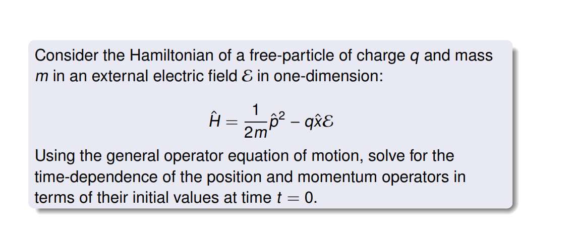 Solved Consider the Hamiltonian of a free-particle of charge | Chegg.com