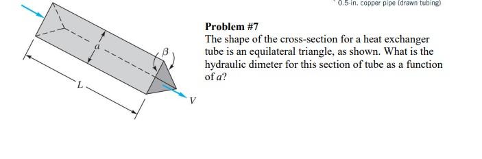Solved 0.5-in. copper pipe (drawn tubing) Problem #7 The | Chegg.com