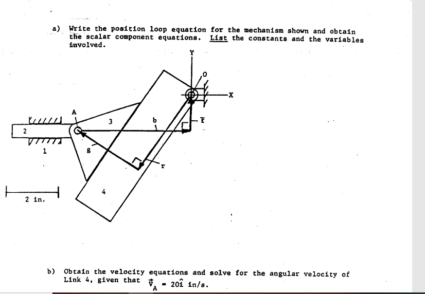 Solved a). Write the position loop equation for the | Chegg.com