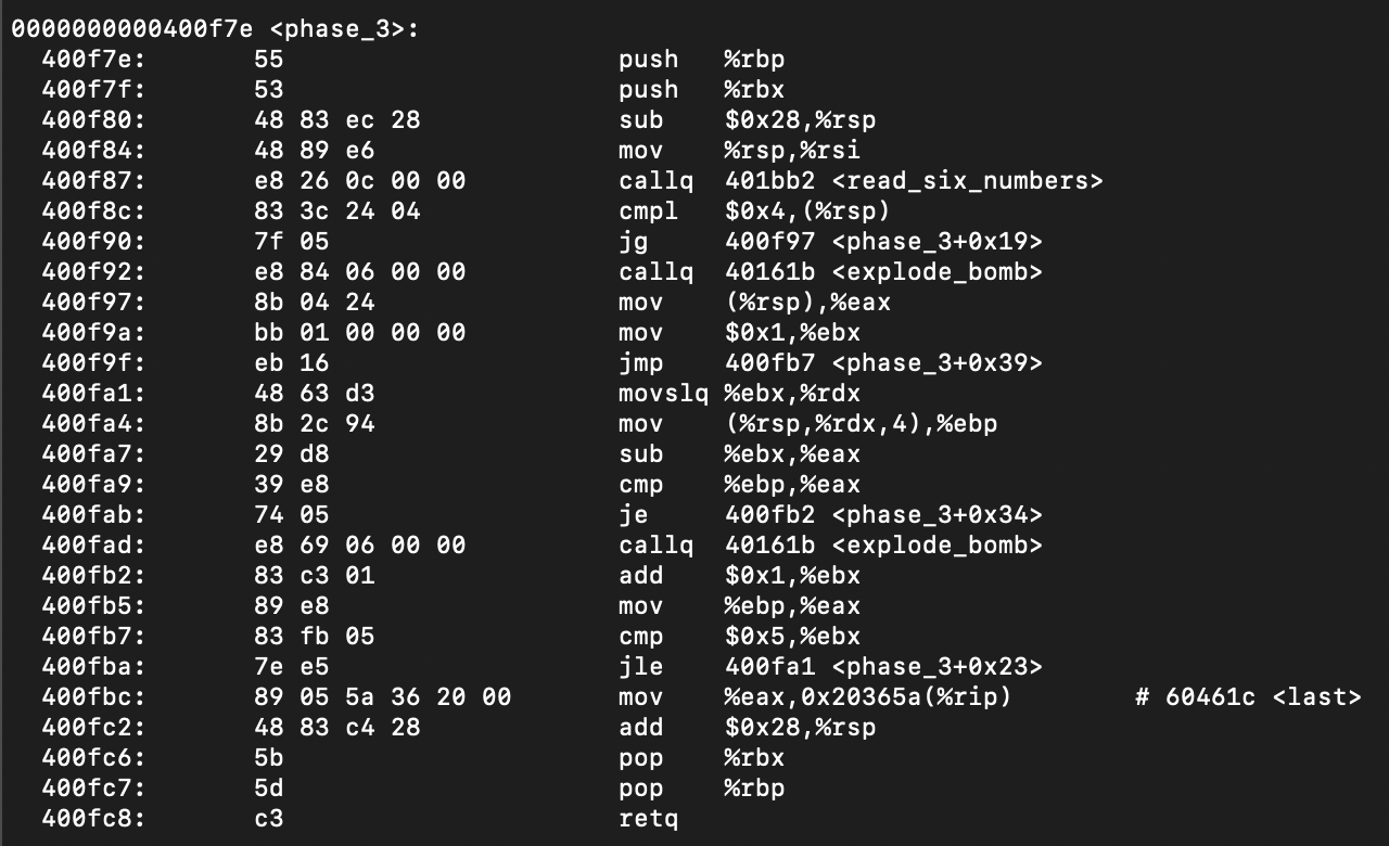 Solved I am doing a binary bomb lab project. The following | Chegg.com