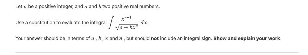 Solved Let n ﻿be a positive integer, and a and b ﻿two | Chegg.com