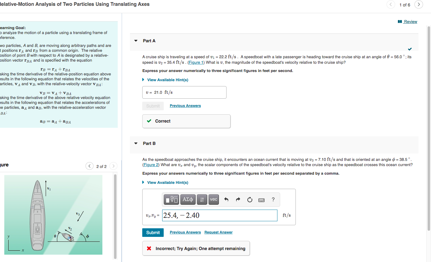 Solved Relative-Motion Analysis of Two Particles Using | Chegg.com