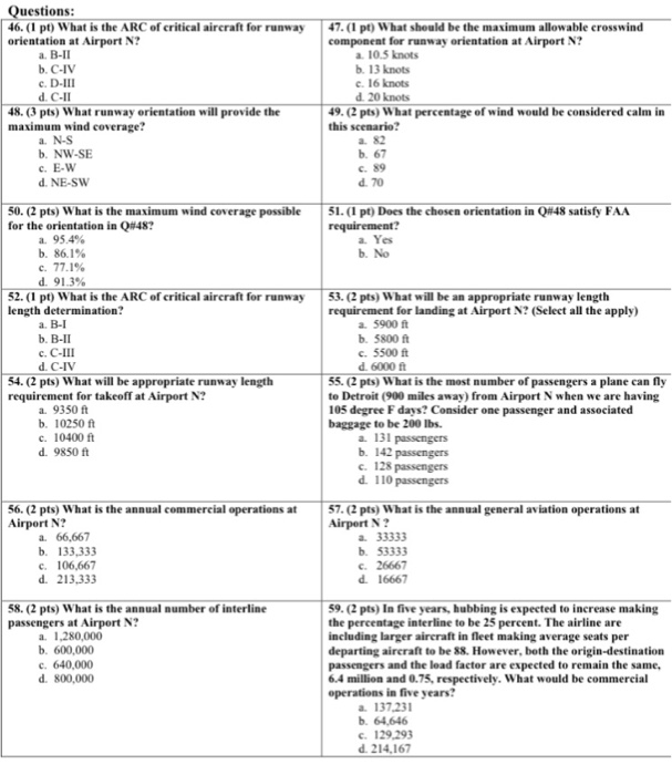 A. Aircraft Fleet Mix: The following types of | Chegg.com