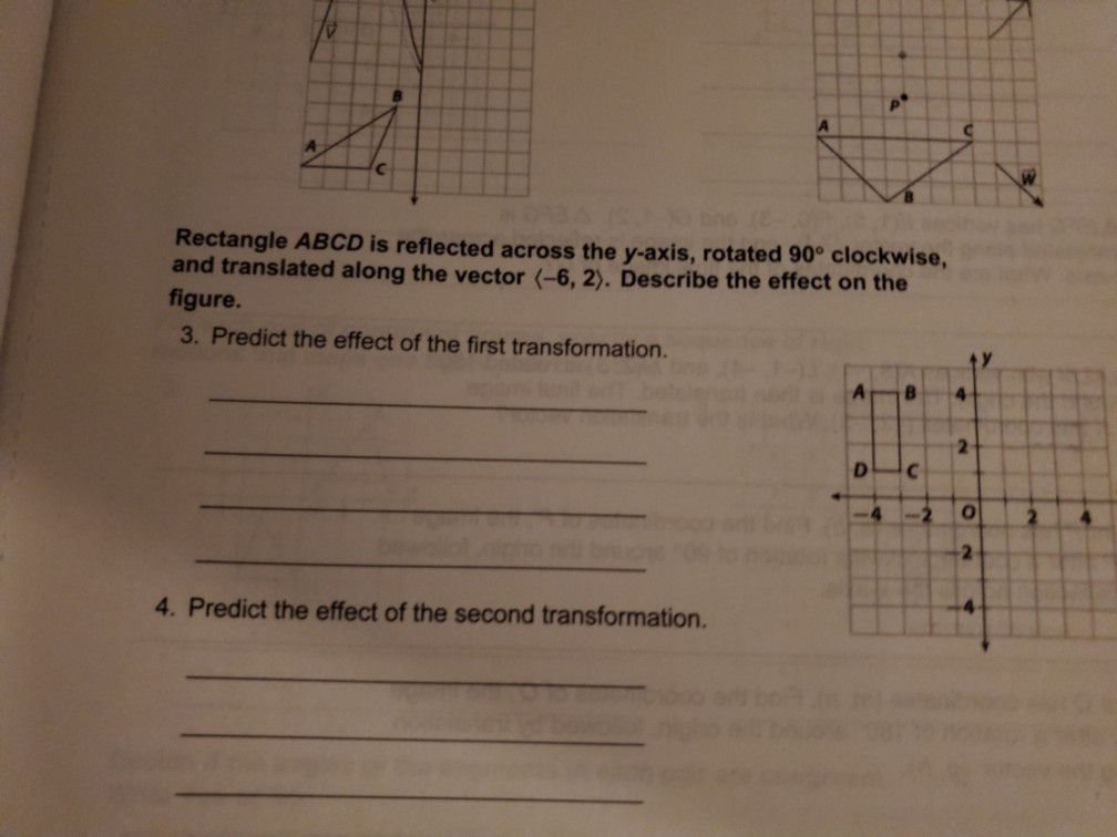 Solved Rectangle ABCD is reflected across the y-axis, | Chegg.com