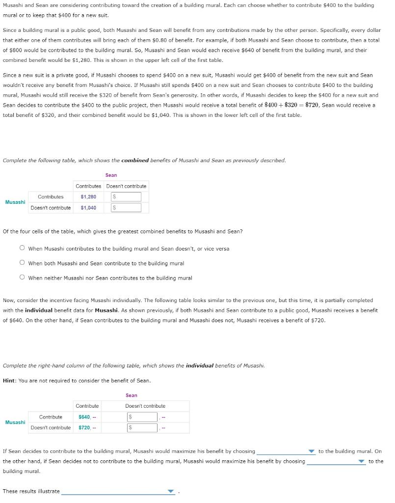 Solved fill in the blank answers choices for the last 3 | Chegg.com