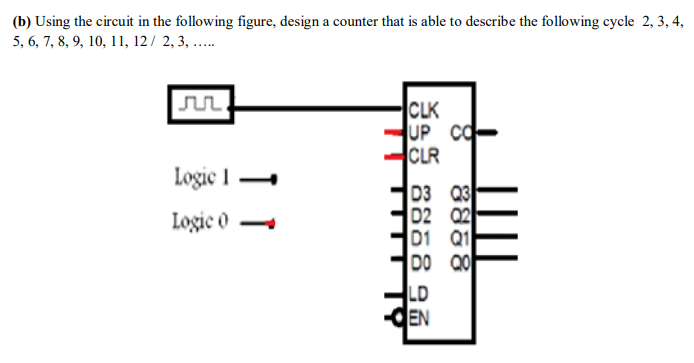 Solved (b) Using the circuit in the following figure, design | Chegg.com