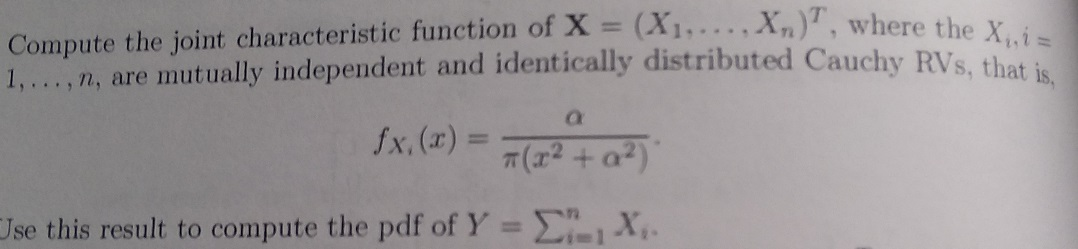 Solved Compute the joint characteristic function of X = (X1, | Chegg.com