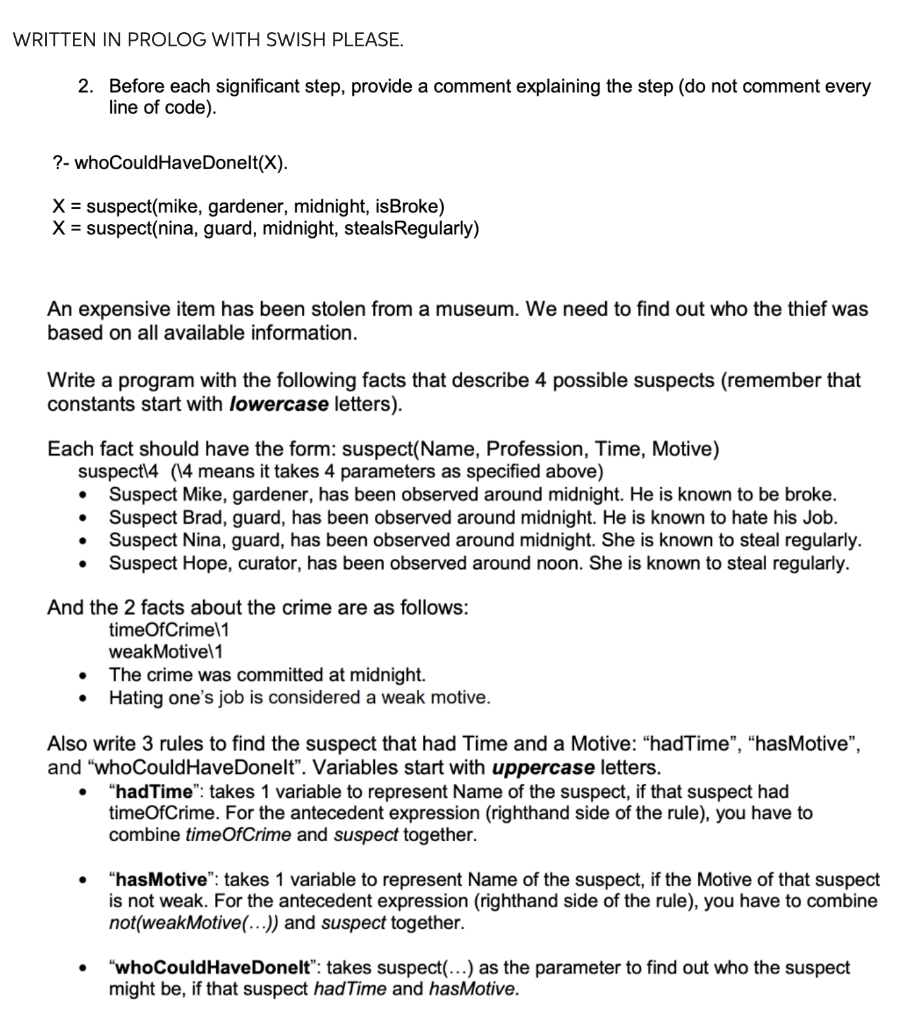 /RITTEN IN PROLOG WITH SWISH PLEASE. 2. Before each | Chegg.com