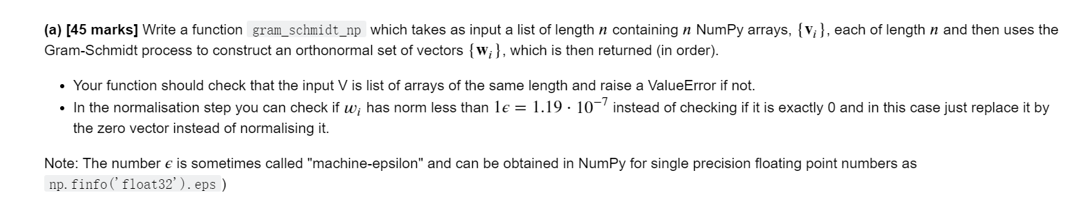 Solved The Gram-Schmidt process is an algorithm which can be | Chegg.com