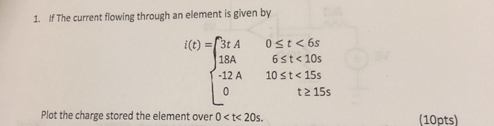 Solved 1. If The current flowing through an element is given | Chegg.com