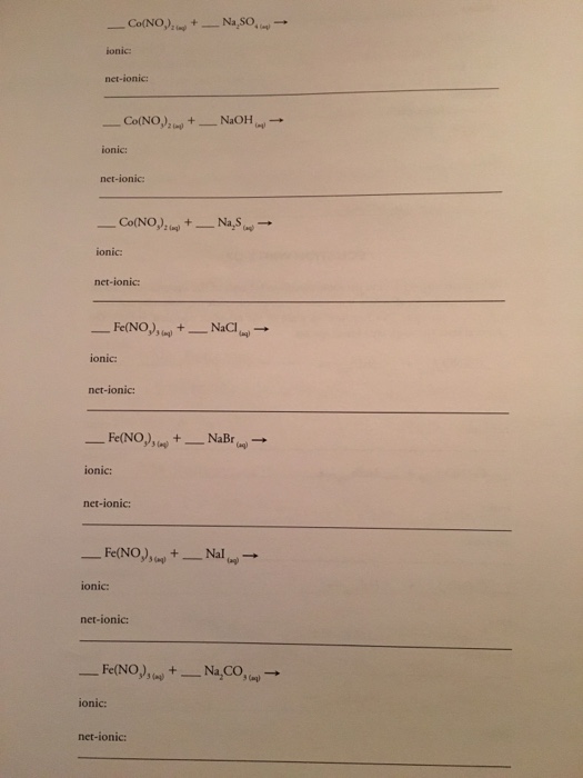 Solved EQUATION WRITE-UP Write molecular, ionic, and | Chegg.com Solved EQUATION WRITE-UP Write molecular, ionic, and | Chegg.com