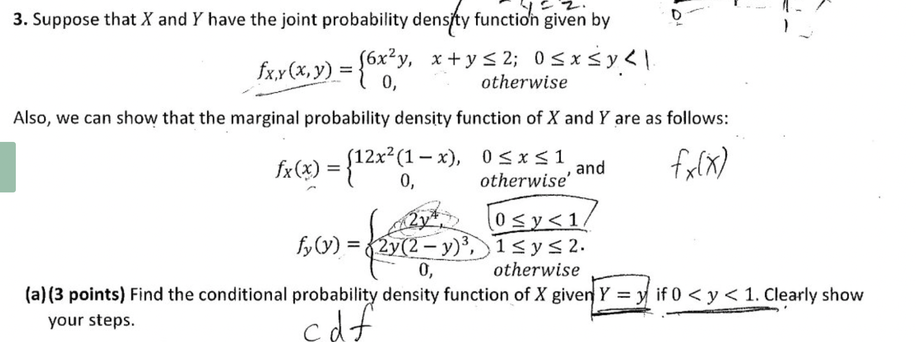 Solved 3. Suppose that X and Y have the joint probability | Chegg.com