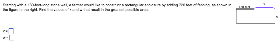 Solved Starting with a 180-foot-long stone wall, a farmer | Chegg.com