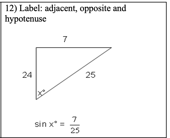 Solved 12) Label: adjacent, opposite and hypotenuse | Chegg.com