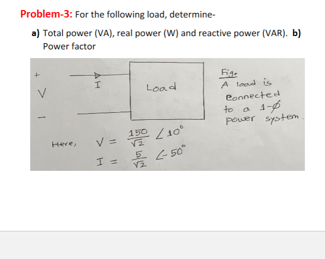 Solved Problem-3: For the following load, determine- a) | Chegg.com