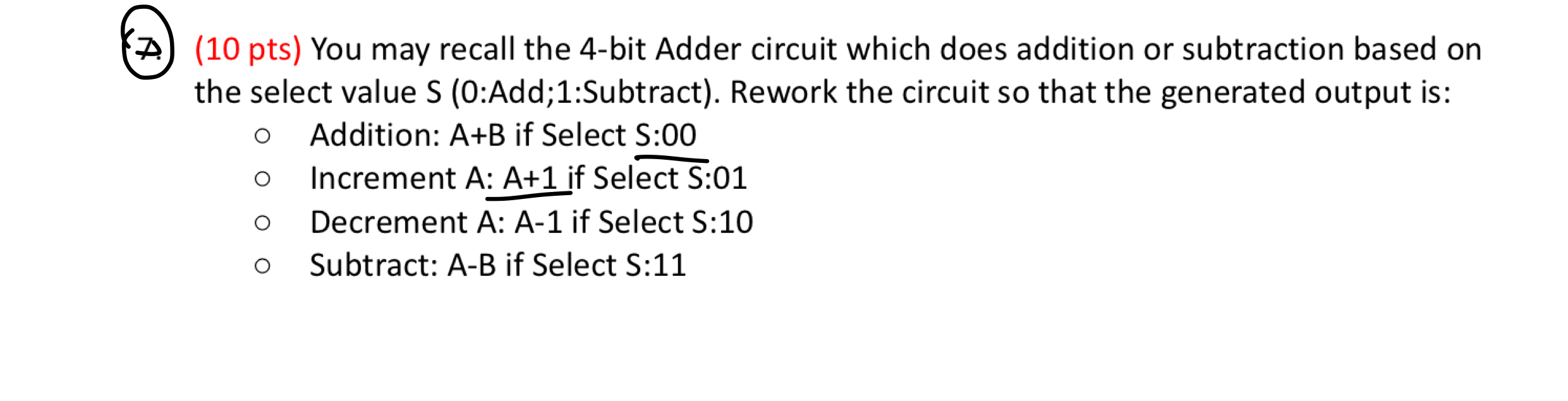 Solved (10 ﻿pts) ﻿You may recall the 4-bit Adder circuit | Chegg.com