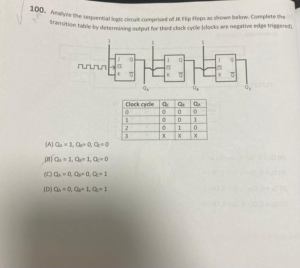 Solved 99 Analyze The Sequential Logic Circuit Comprised Of 