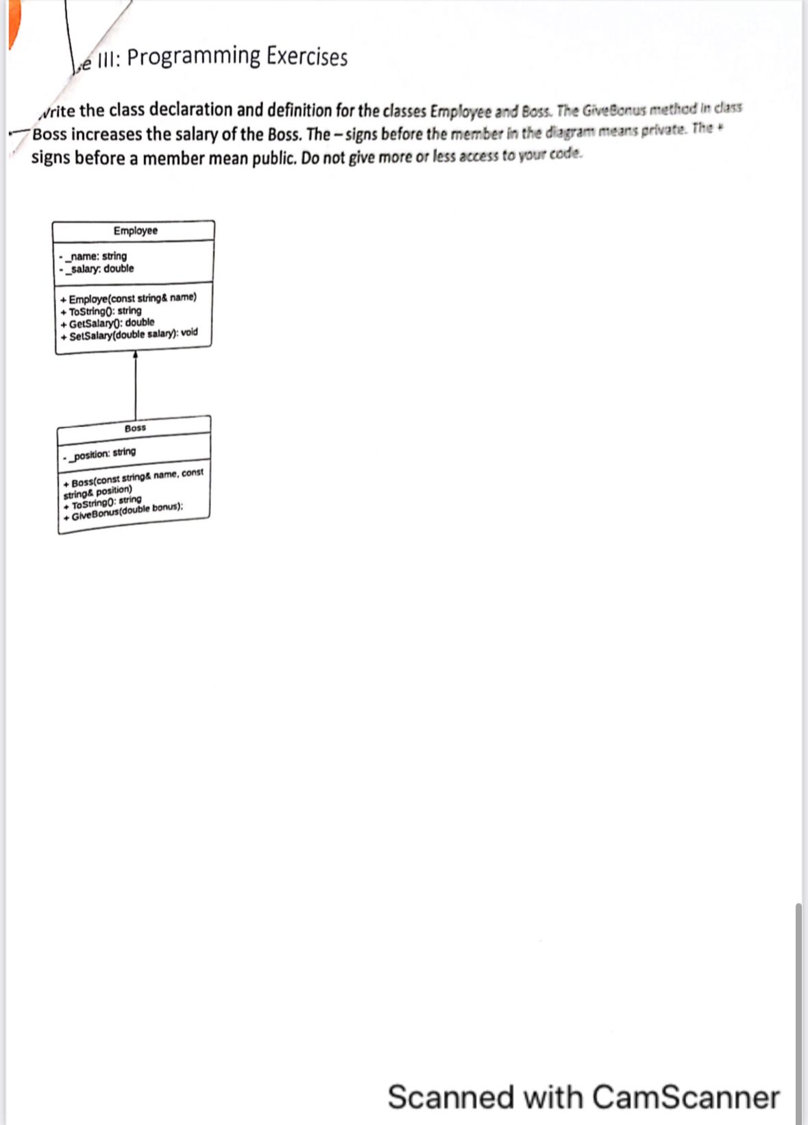 Solved Nrite the class declaration and definition for the | Chegg.com Solved Nrite the class declaration and definition for the | Chegg.com