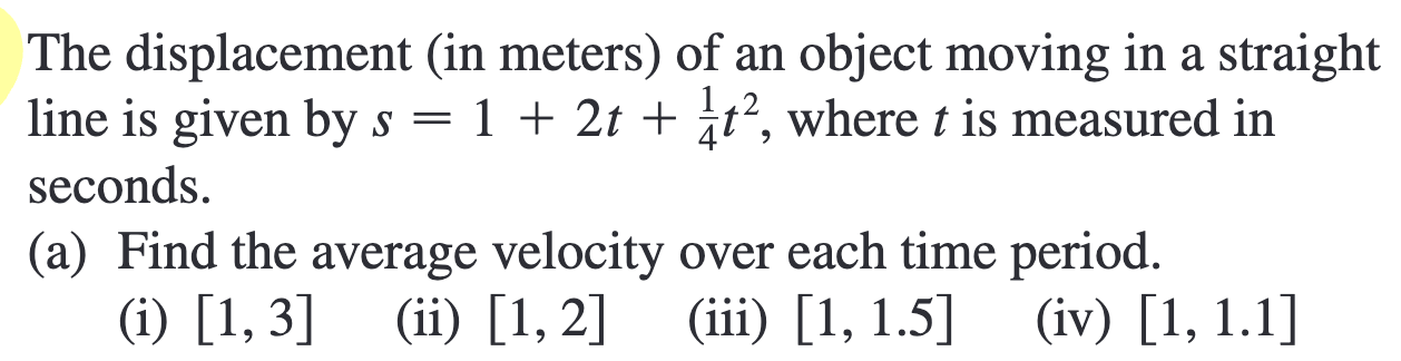 The displacement (in meters) ﻿of an object moving in | Chegg.com