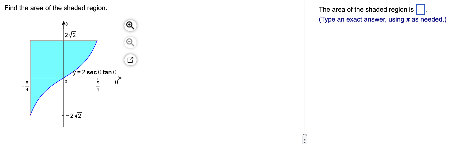 Solved Find the shaded region in the graph. The area of the | Chegg.com