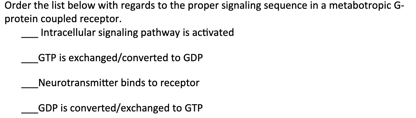 Solved Order the list below with regards to the proper | Chegg.com