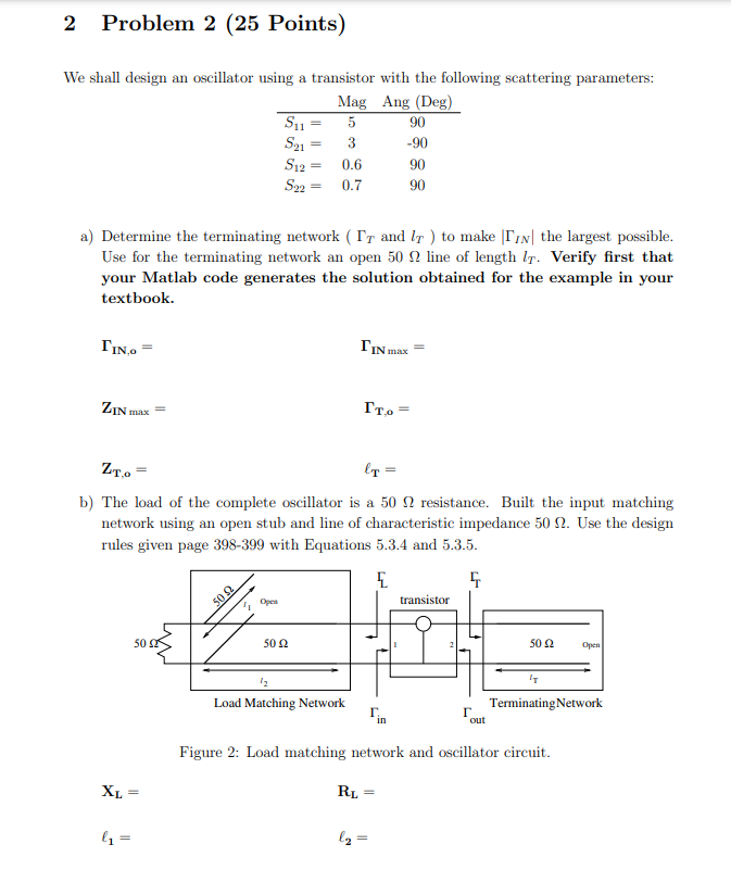 Problem 2 (25 Points) 90 We shall design an | Chegg.com