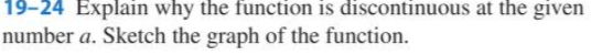 Solved 19-24 Explain why the function is discontinuous at | Chegg.com