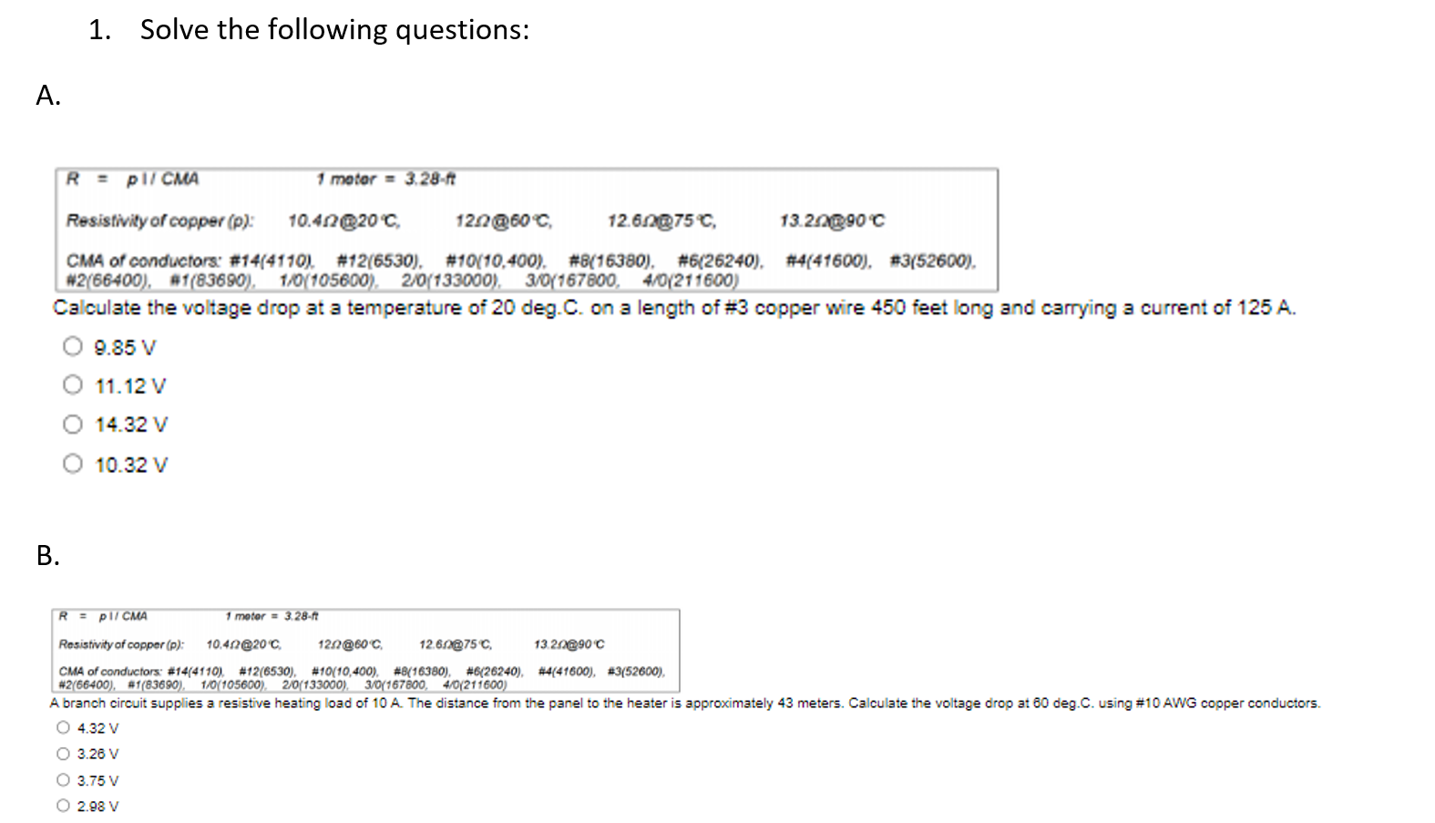 Solved 1. Solve the following questions: Calculate the | Chegg.com