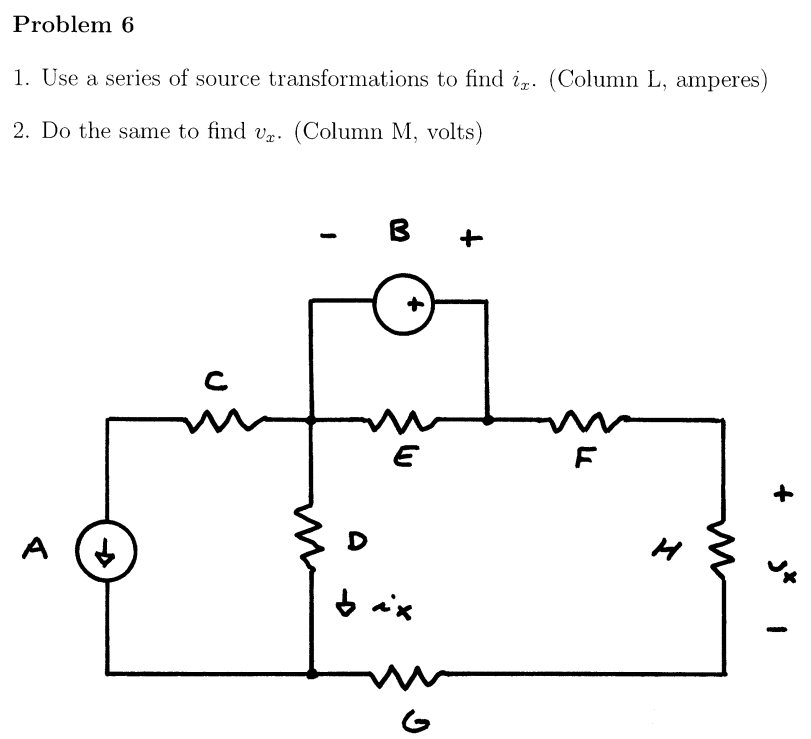 Solved Problem 6 1. Use a series of source transformations | Chegg.com