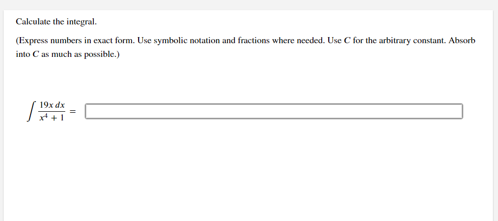 Solved Calculate the integral.(Express numbers in exact | Chegg.com
