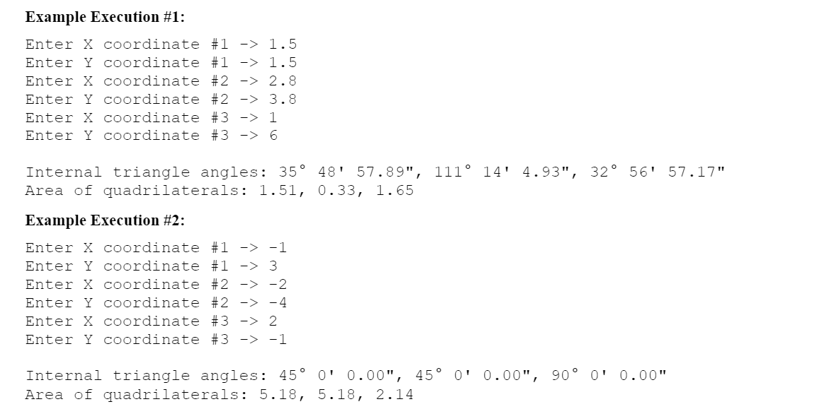 Solved С Area C Problem: Given three points (A, B, C) that | Chegg.com