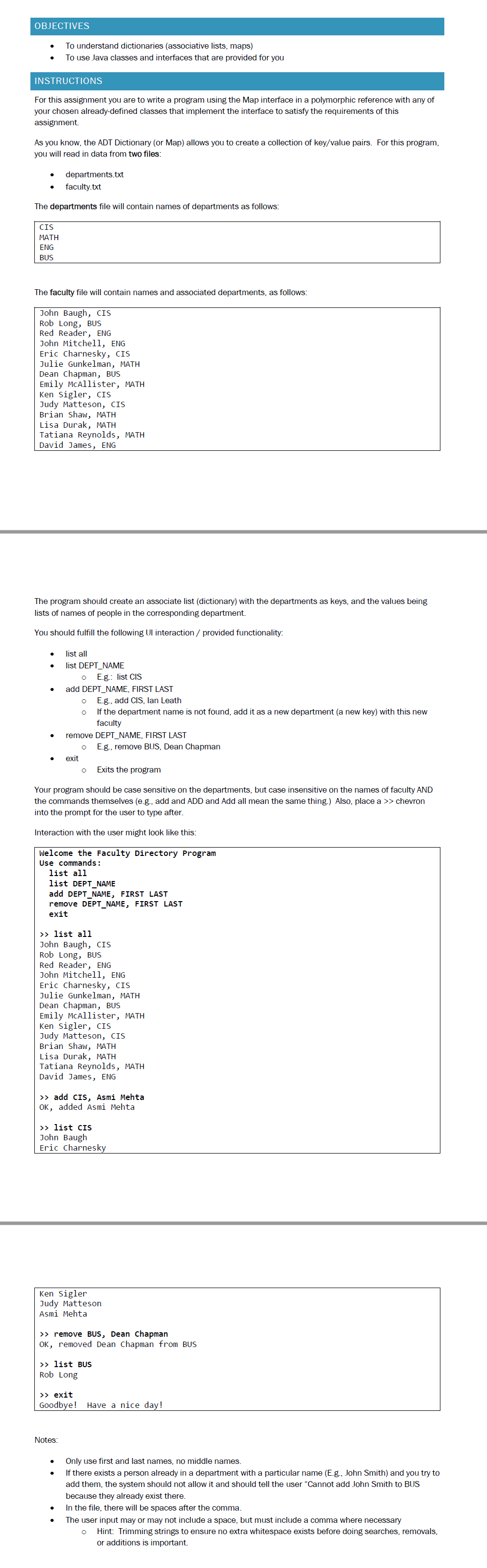 Solved OBJECTIVES To understand dictionaries (associative | Chegg.com