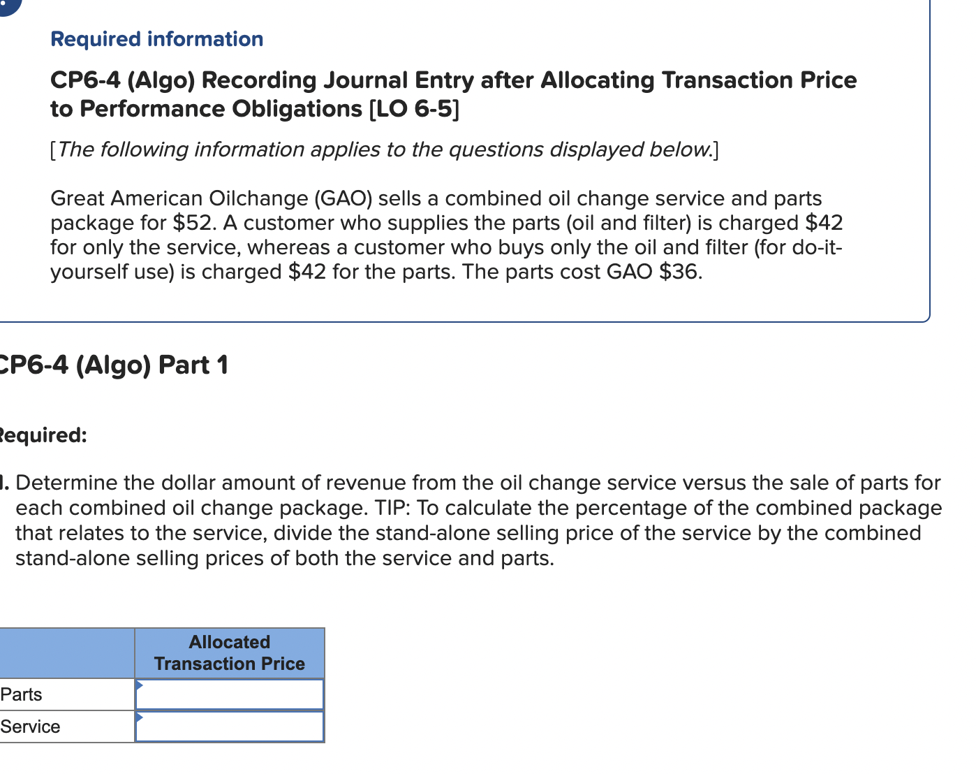 Solved Required information CP6-4 (Algo) Recording Journal | Chegg.com