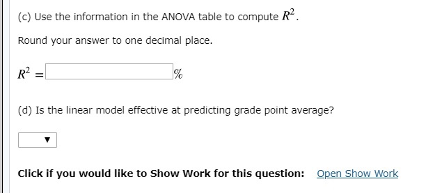 Solved ANOVA for Verbal SAT as a Predictor of GPA How well | Chegg.com