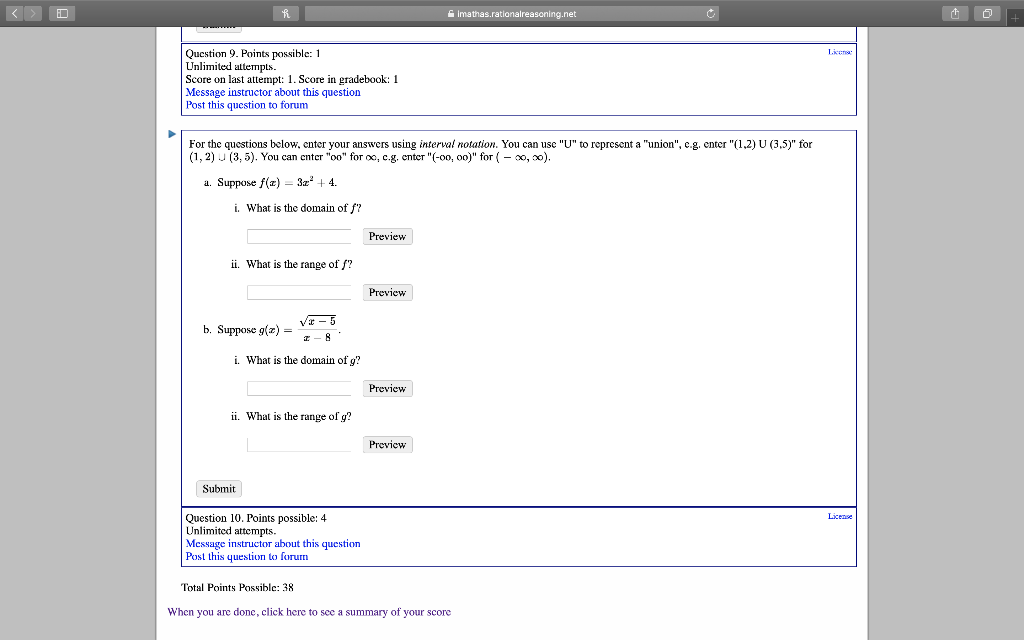 Solved Imathas.rational reasoning.net Question 9. Points | Chegg.com