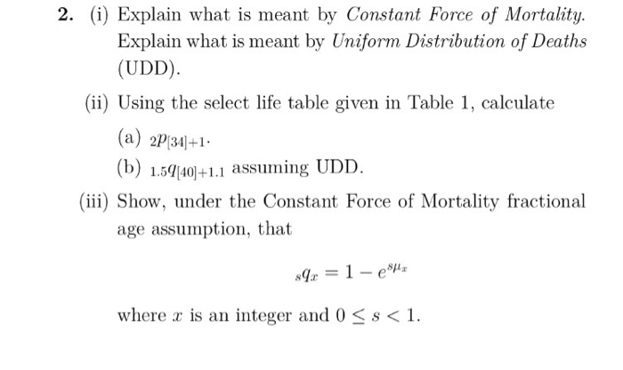 Solved 2. i) Explain what is meant by Constant Force of | Chegg.com