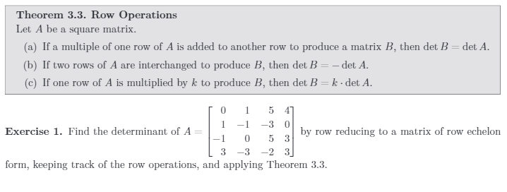 Solved Theorem 3.3. Row Operations Let A be a square matrix. | Chegg.com