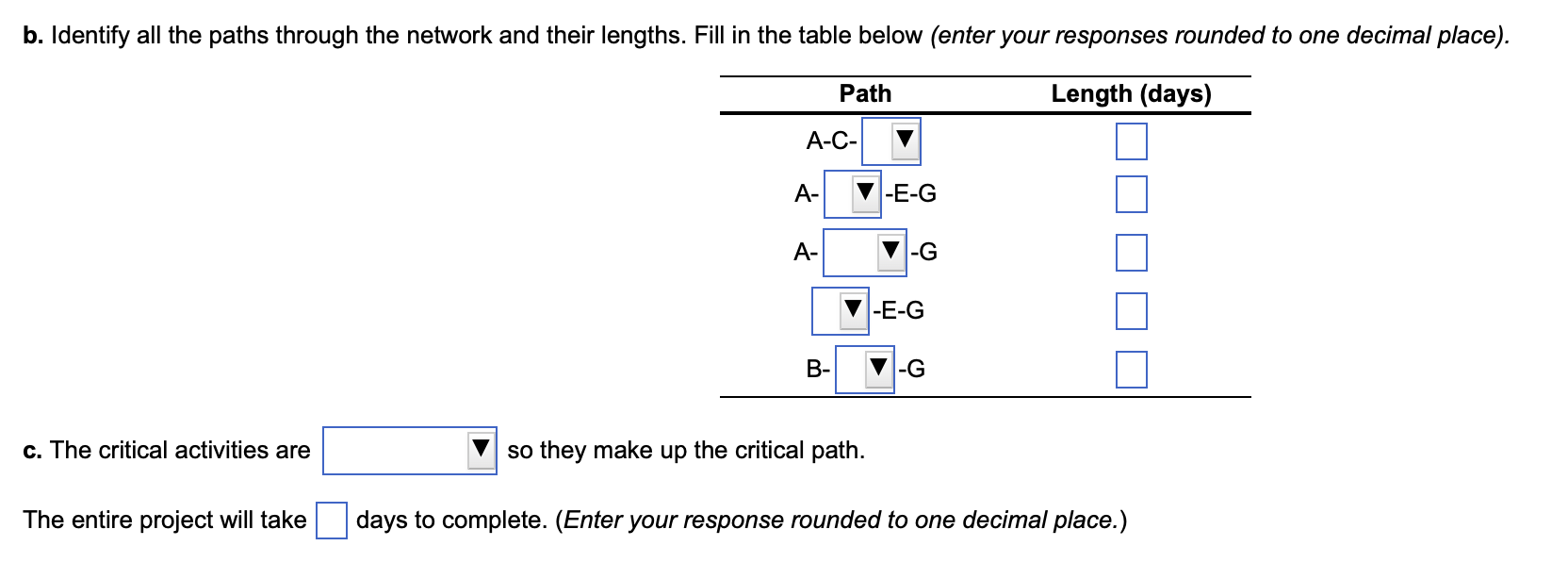 Solved Consider the following project activities. Click | Chegg.com